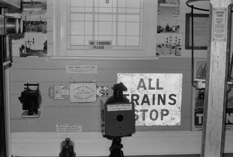 Photograph of display of rail memorabilia - Museum of Transport and ...