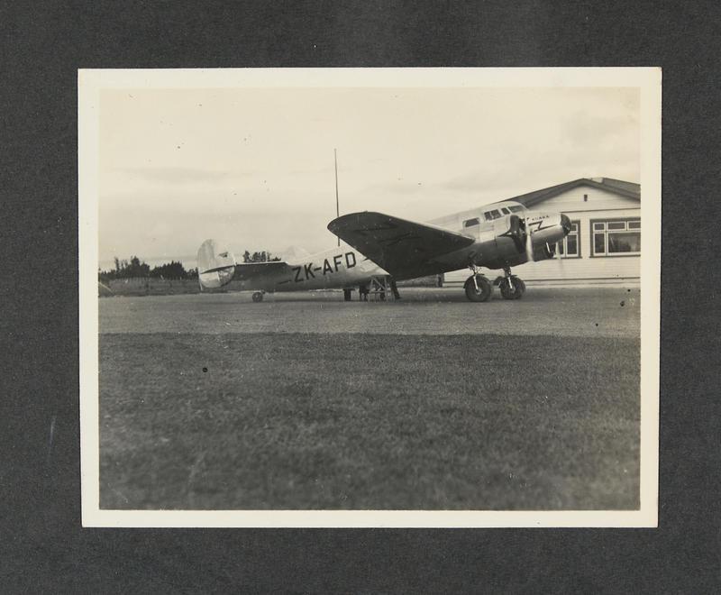 Photograph of Union Airways Lockheed Electra Kuaka outside the offices ...