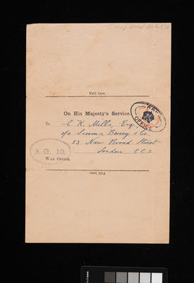 C.K. Mills Collection: Letter - Museum of Transport and Technology, New ...