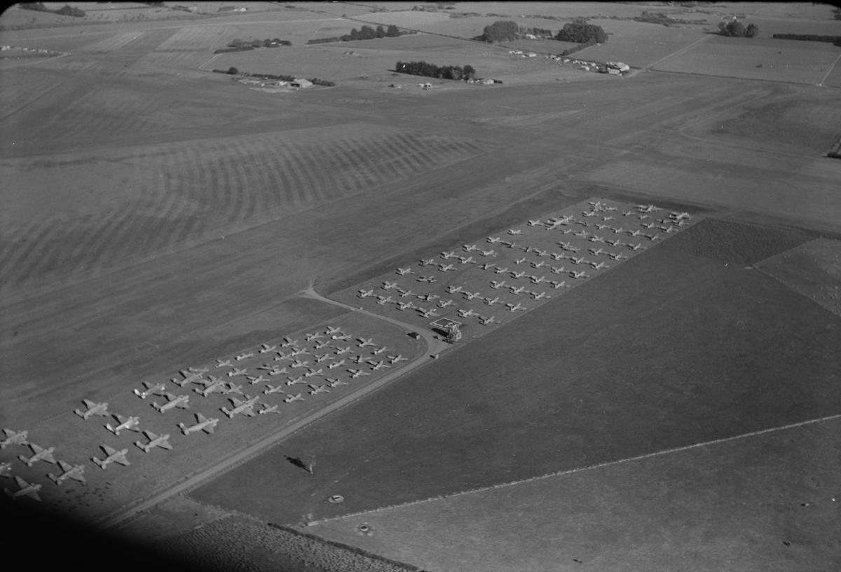 Aerial photograph of Rukuhia Aerodrome taken 24 June 1950 showing Royal ...