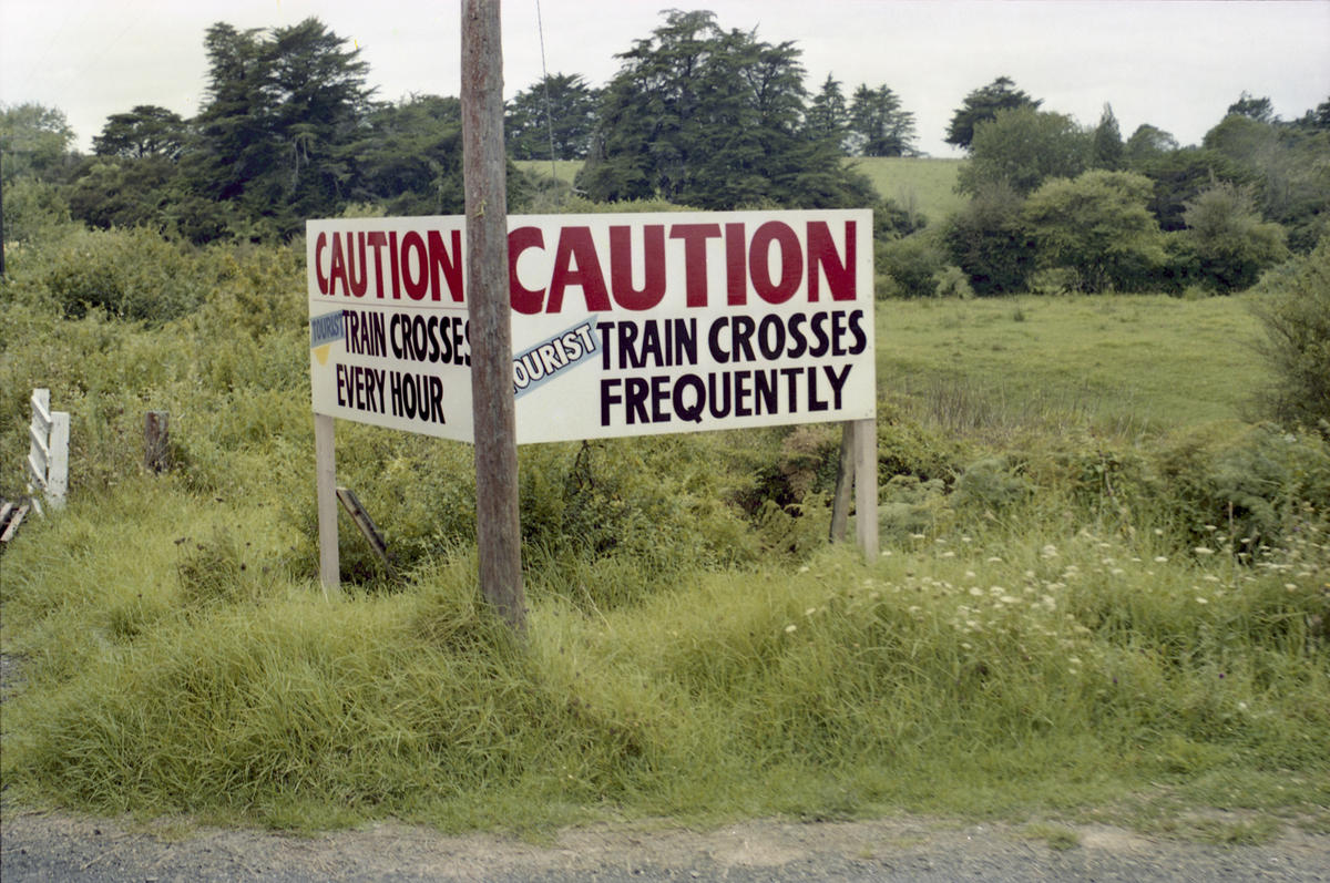 Photograph of level crossing sign - Museum of Transport and Technology ...