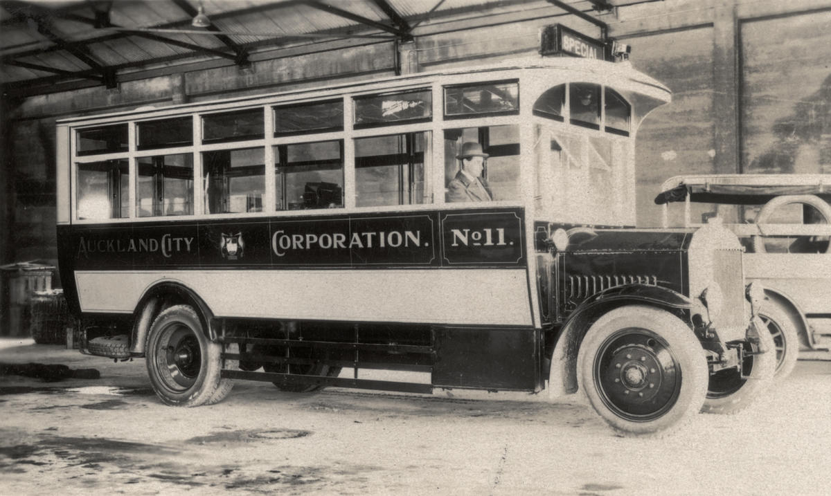 [Early Auckland bus] - Museum of Transport and Technology, New Zealand