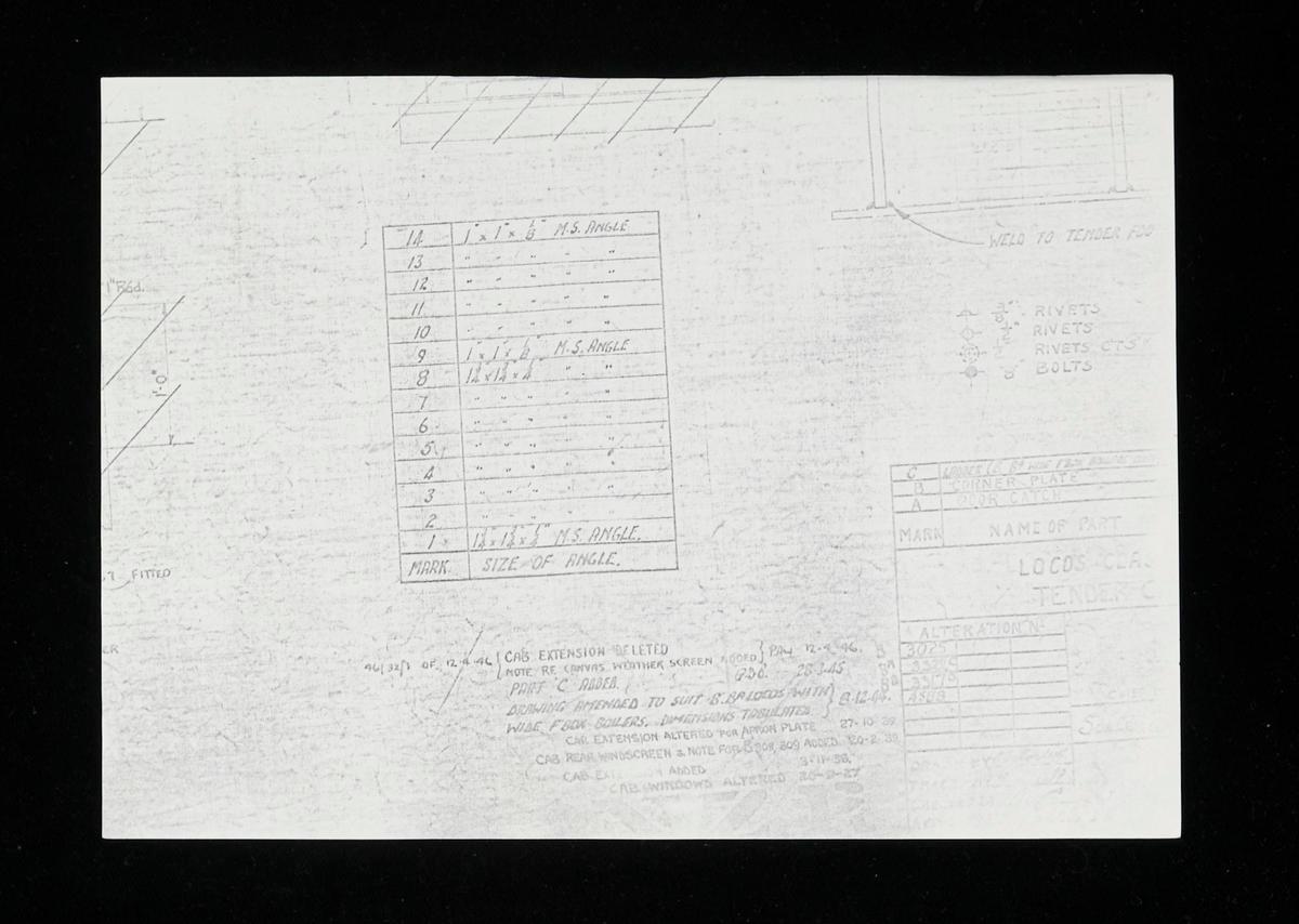 Bb class steam locomotive : cross-section of cab and tender - Museum of ...