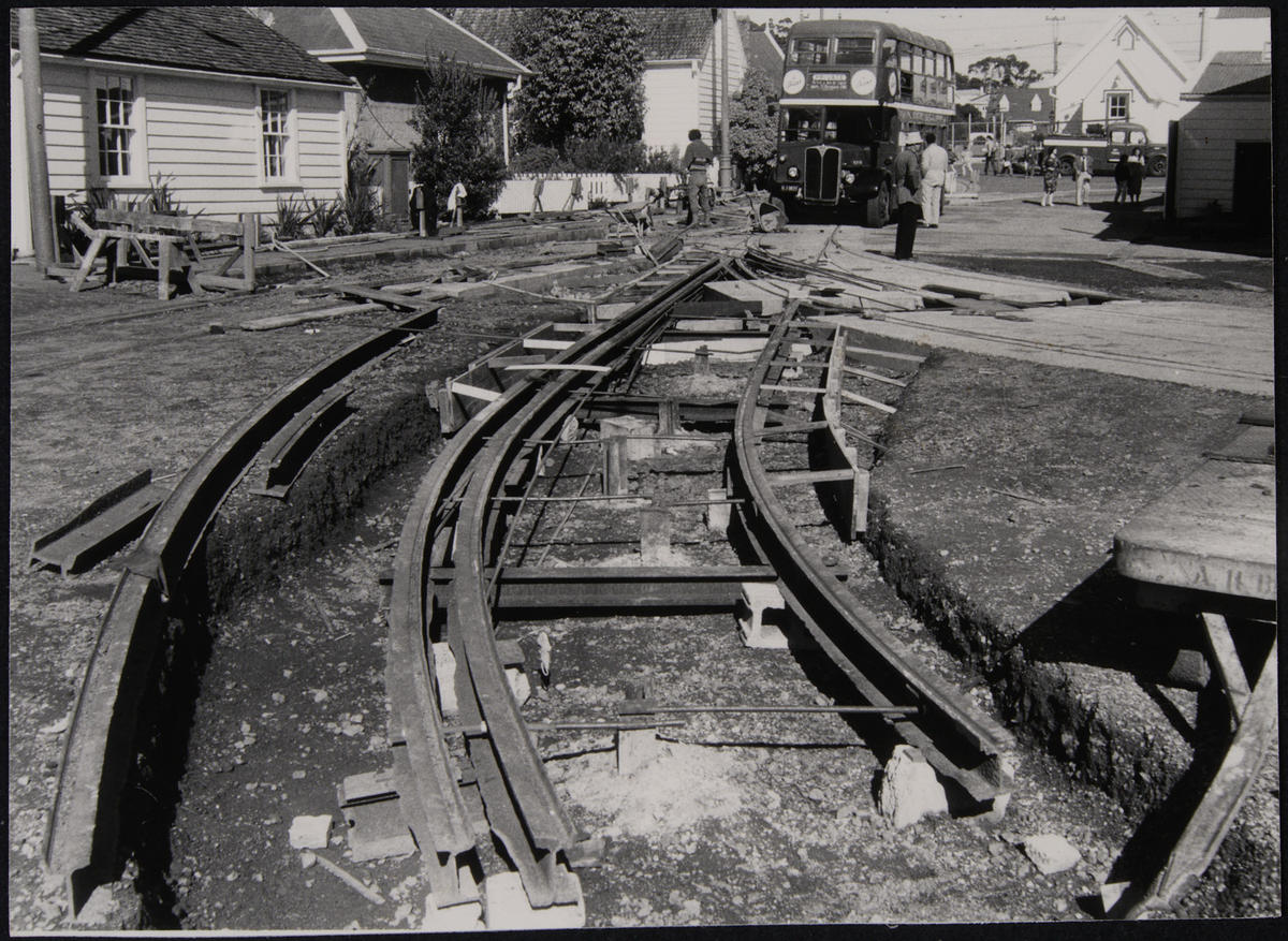 Tramway tracks inside MOTAT 1 - Museum of Transport and Technology, New ...