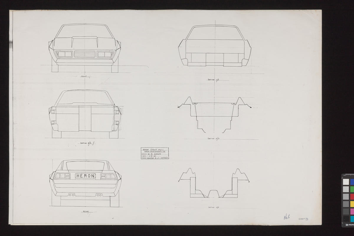 Heron Sport MJ1 Sheet 3 - Museum of Transport and Technology, New Zealand