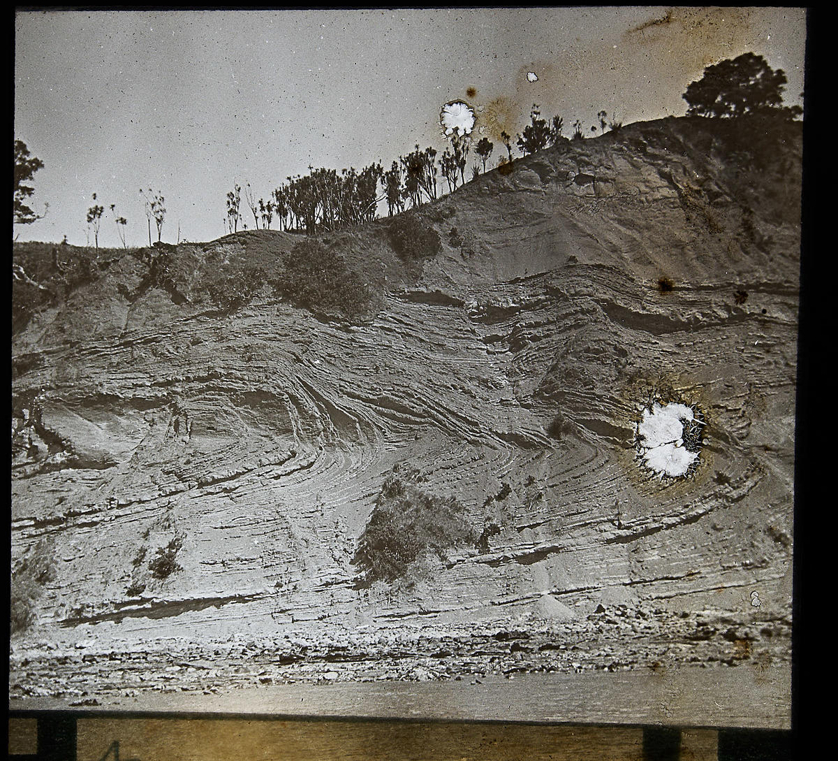 [Strata on rock face] - Museum of Transport and Technology, New Zealand